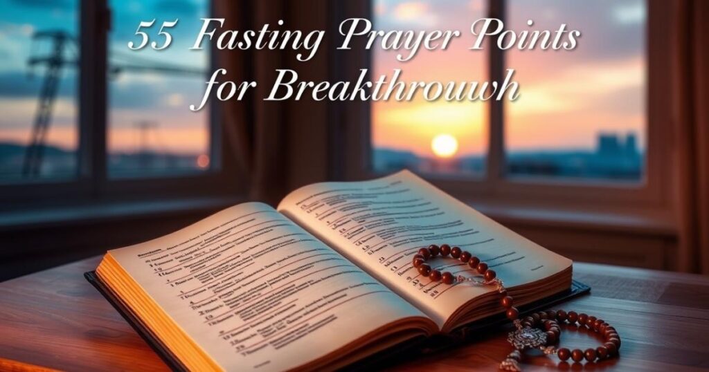 55 Fasting Prayer Points for Breakthrough